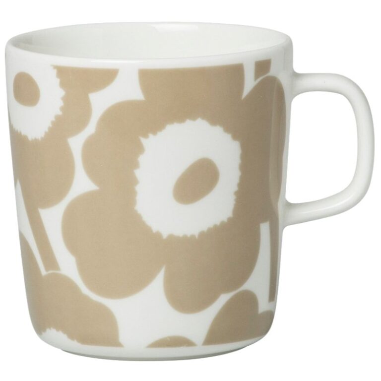 Marimekko Mug Unikko Beige 400ml - Make Designed Objects