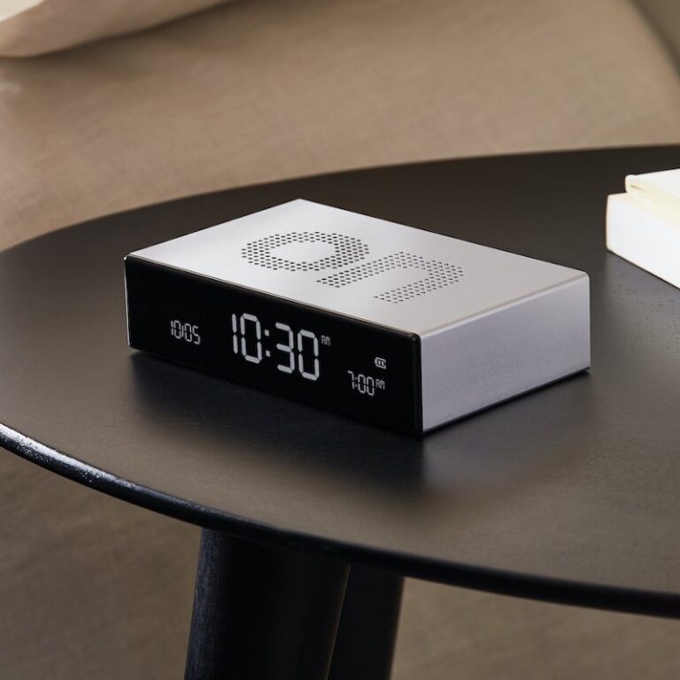 Lexon Flip Premium Clock Aluminium - Make Designed Objects
